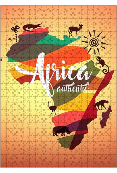Tablomega Ahşap Puzzel Afrika Haritası 500 Parça 50*70 cm