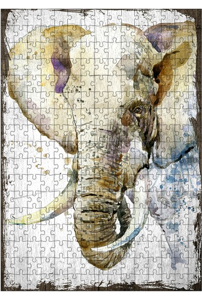 Tablomega Ahşap Puzzel Fil Resmi 255 Parça 35*50 cm Tablomega Ahşap Puzzel Fil Resmi 255 Parça 35*50 cm