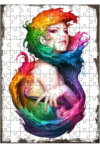 Tablomega Ahşap Puzzel Melek Renkli Kadın 120 Parça 25*35 cm Tablomega Ahşap Puzzel Melek Renkli Kadın 120 Parça 25*35 cm