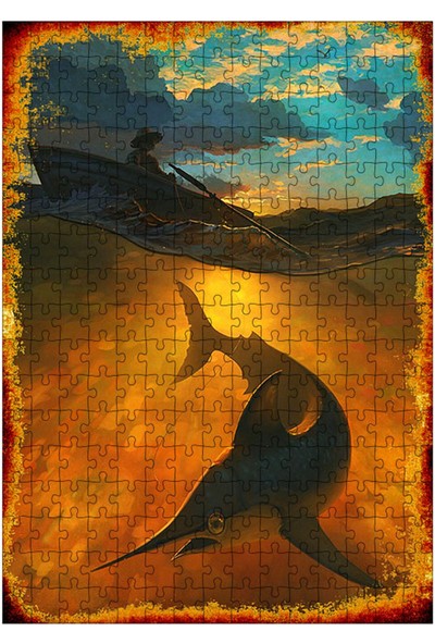 Tablomega Ahşap Puzzel Balıkçı ve Kılıçbalığı 255 Parça 35*50 cm Tablomega Ahşap Puzzel Balıkçı ve Kılıçbalığı 255 Parça 35*50 cm