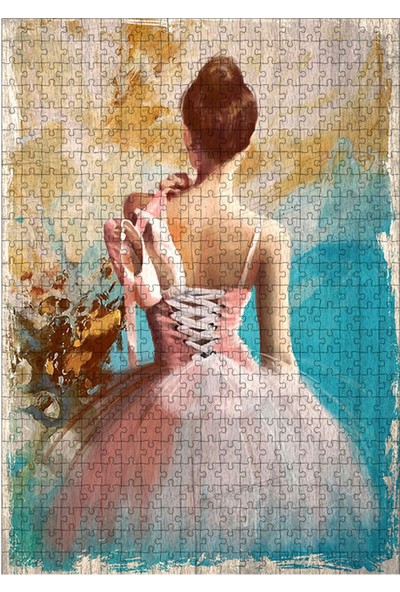 Tablomega Ahşap Puzzel Pembe Balerin 500 Parça 50*70 cm Tablomega Ahşap Puzzel Pembe Balerin 500 Parça 50*70 cm