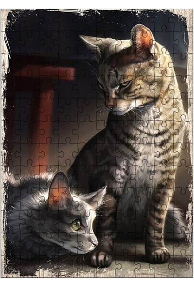 Tablomega Ahşap Puzzel Mart Ayındaki Kediler 120 Parça 25*35 cm