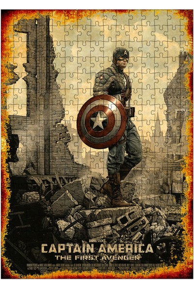 Tablomega Ahşap Puzzel Kaptan Amerika 500 Parça 50*70 cm Tablomega Ahşap Puzzel Kaptan Amerika 500 Parça 50*70 cm