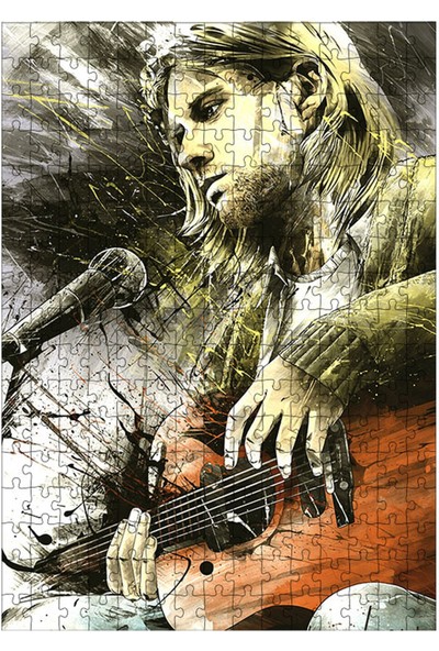 Tablomega Ahşap Puzzel Nirvana Kurt Cobain 255 Parça 35*50 cm Tablomega Ahşap Puzzel Nirvana Kurt Cobain 255 Parça 35*50 cm
