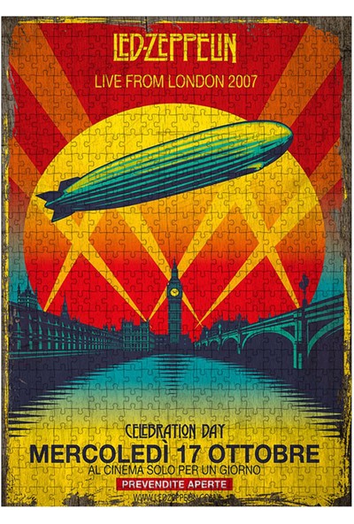 Tablomega Ahşap Puzzel LED Zeppelin 500 Parça 50*70 cm Tablomega Ahşap Puzzel LED Zeppelin 500 Parça 50*70 cm