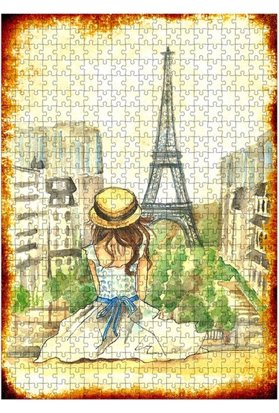 Tablomega Ahşap Puzzel Suluboya Eyfel Kulesi 500 Parça 50*70 cm Tablomega Ahşap Puzzel Suluboya Eyfel Kulesi 500 Parça 50*70 cm