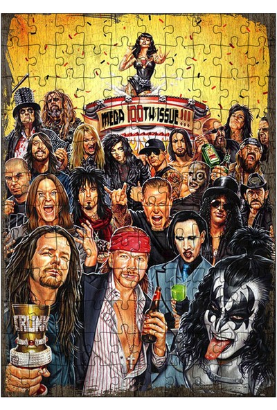 Tablomega Ahşap Puzzel Rock Starlar 120 Parça 25*35 cm Tablomega Ahşap Puzzel Rock Starlar 120 Parça 25*35 cm