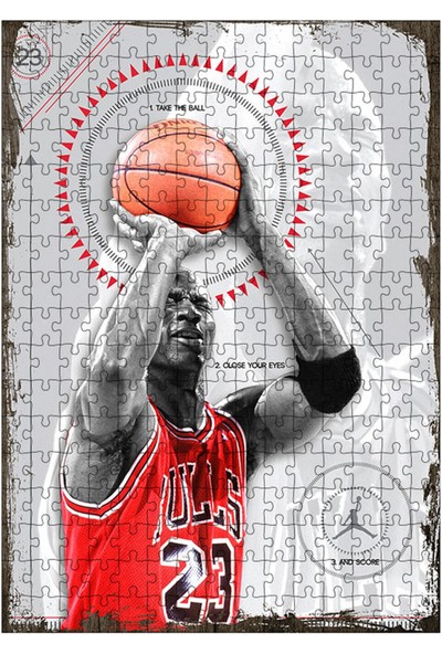 Tablomega Ahşap Puzzel Michael Jordan Basket 255 Parça 35*50 cm Tablomega Ahşap Puzzel Michael Jordan Basket 255 Parça 35*50 cm