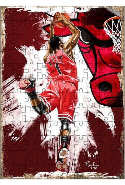 Tablomega Ahşap Puzzel Derrick Rose 120 Parça 25*35 cm Tablomega Ahşap Puzzel Derrick Rose 120 Parça 25*35 cm