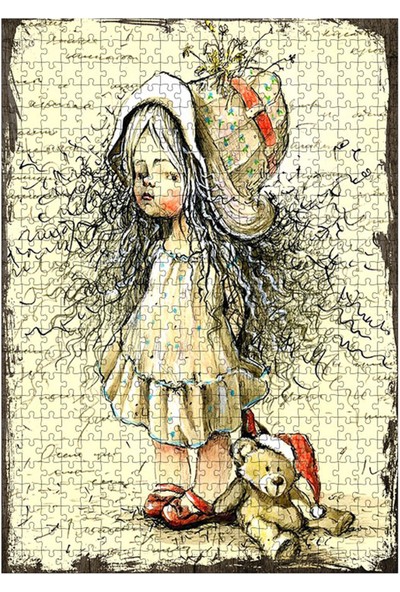 Tablomega Ahşap Puzzel Mektuptaki Kız Çocuğu 500 Parça 50*70 cm
