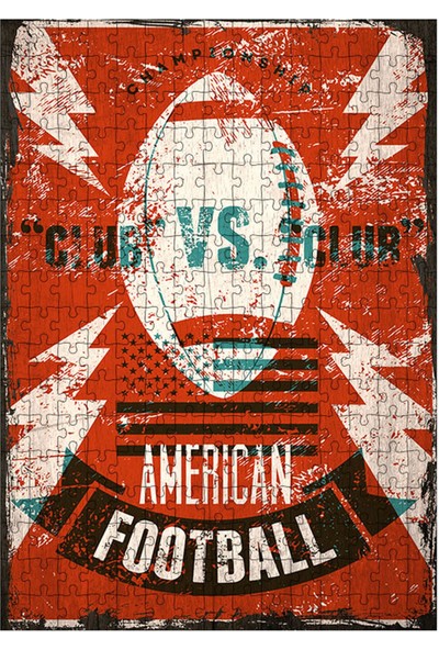 Tablomega Ahşap Puzzel Amerikan Futbolu 255 Parça 35*50 cm