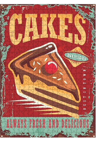 Tablomega Ahşap Puzzel Lezzetli ve Taze Kek Afişi 500 Parça 50*70 cm Tablomega Ahşap Puzzel Lezzetli ve Taze Kek Afişi 500 Parça 50*70 cm