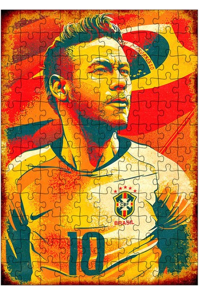 Tablomega Ahşap Puzzel Futbolcu Neymar 120 Parça 25*35 cm
