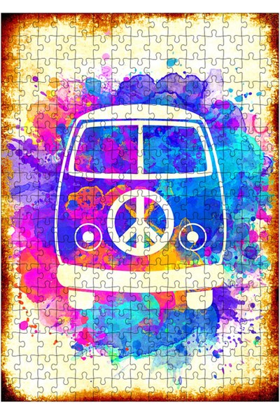 Tablomega Ahşap Puzzel Hippi Minibüsü 255 Parça 35*50 cm