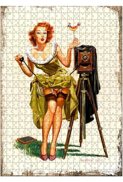 Tablomega Ahşap Puzzel Fotoğrafçı Kız 500 Parça 50*70 cm