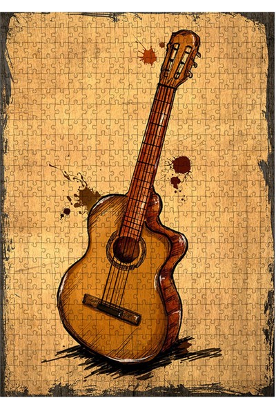 Tablomega Ahşap Puzzel Klasik Gitar Resmi 500 Parça 50*70 cm Tablomega Ahşap Puzzel Klasik Gitar Resmi 500 Parça 50*70 cm