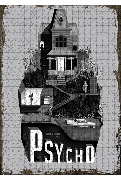 Tablomega Ahşap Puzzel Psycho Sapık Afiş 500 Parça 50*70 cm