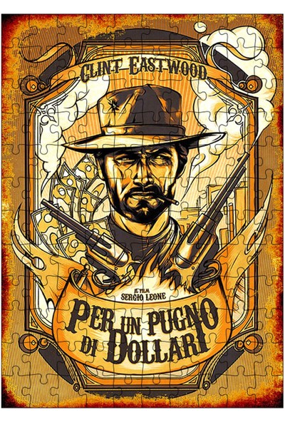 Tablomega Ahşap Puzzel Clint Eastwood 120 Parça 25*35 cm Tablomega Ahşap Puzzel Clint Eastwood 120 Parça 25*35 cm