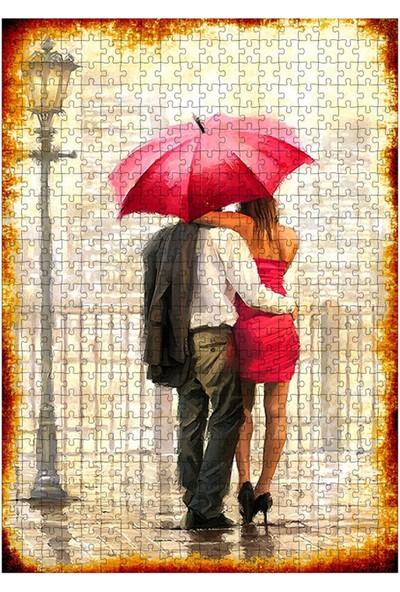 Tablomega Ahşap Puzzel Yağmurdaki Segililer 1 500 Parça 50*70 cm