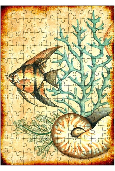 Tablomega Ahşap Puzzel Melek Balığı ve Mercan 120 Parça 25*35 cm
