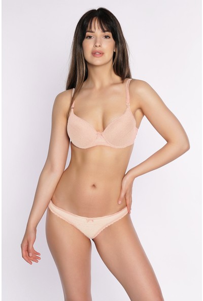 Eminna Kadın Sütyen Takımı Dantelli Dolgulu