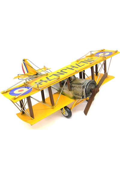 SoAndSo Dekoratif El Yapımı Metal Uçak Maketi