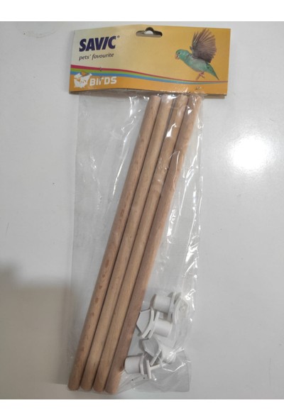 Doğal Ahşap Tünek 40 cm 4'lü Doğal Ahşap Tünek 40 cm 4'lü
