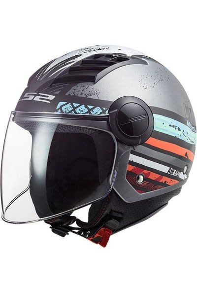 Ls2 Aırflow Ronnıe Mat Gri- Mavi Kask Ls2 Aırflow Ronnıe Mat Gri- Mavi Kask