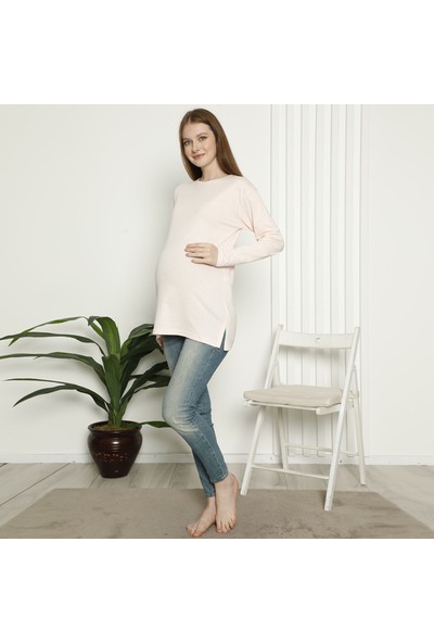 Baby Mom Babymom Hamile Uzun Kol Tshirt