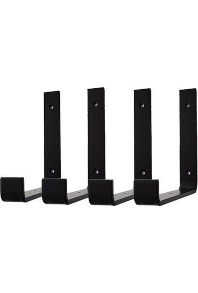 Arzor Home 4'lü Set Siyah Metal Duvar Rafı Ayakları, Destek Aparatları, J Raf Demiri (14X14) ve Vida Seti Arzor Home 4'lü Set Siyah Metal Duvar Rafı Ayakları, Destek Aparatları, J Raf Demiri (14X14) ve Vida Seti