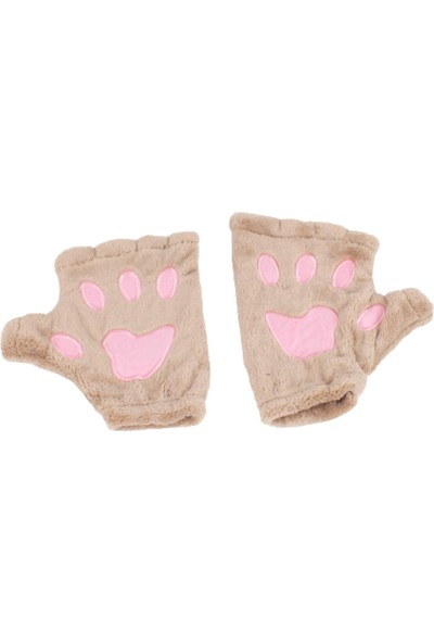 Afillix Concept Açık Kahverengi Pati Tasarım Parmak Ucu Açık Eldiven Afillix Concept Açık Kahverengi Pati Tasarım Parmak Ucu Açık Eldiven