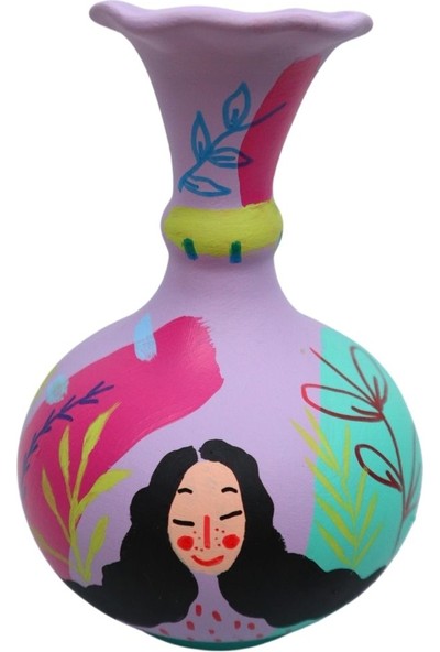 Arienel Dekoratif Seramik Vazo ve Mumluk El Yapımı Lila Arienel Dekoratif Seramik Vazo ve Mumluk El Yapımı Lila