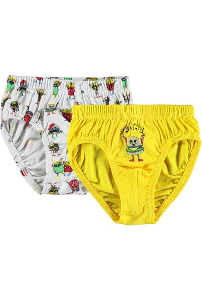 Civil Boys Erkek Çocuk 2'li Külot Set 2-10 Yaş Sarı