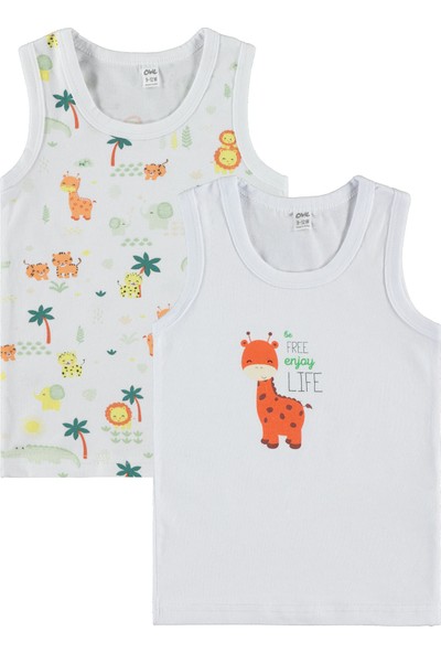 Civil Baby Erkek Bebek 2'li Atlet Takımı 9-18 Ay Beyaz