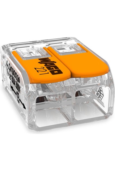 Wago 221-612 2'li Yaylı Tırnaklı Klemens 6mm (1 Adet)