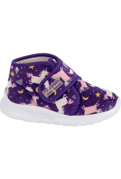 Kids A More Uni Moon Tek Cırtlı Kız Çocuk Panduf Mor