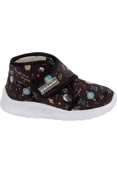 Kids A More Universe Tek Cırtlı Erkek Çocuk Panduf Siyah Kids A More Universe Tek Cırtlı Erkek Çocuk Panduf Siyah