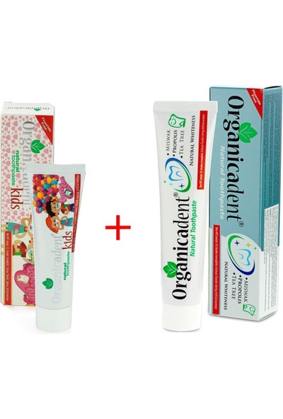 Organicadent Doğal Yetişkin ve Doğal Çocuk Diş Macunu Organicadent Doğal Yetişkin ve Doğal Çocuk Diş Macunu