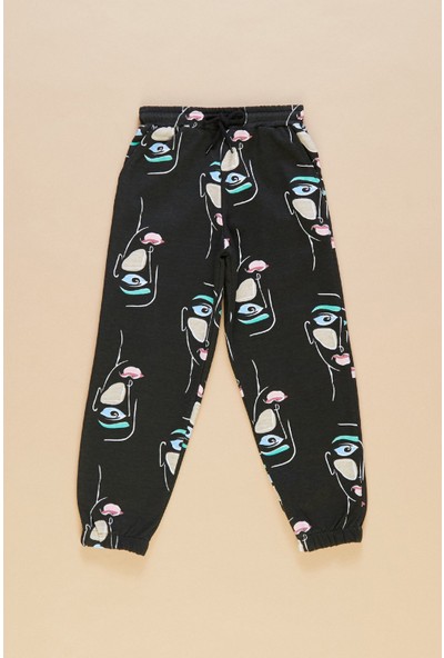 Ayıcık Baskılı Çocuk Şalvar Eşofman Altı