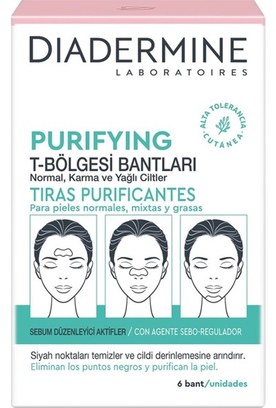 Diadermine Arındırıcı T Bölgesi Bantları 6 Adet Diadermine Arındırıcı T Bölgesi Bantları 6 Adet