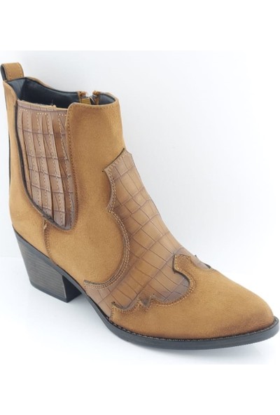 Brand Leather 8895-20 Deri Fermuarlı Lastikli Dallas Kadın Bot Brand Leather 8895-20 Deri Fermuarlı Lastikli Dallas Kadın Bot