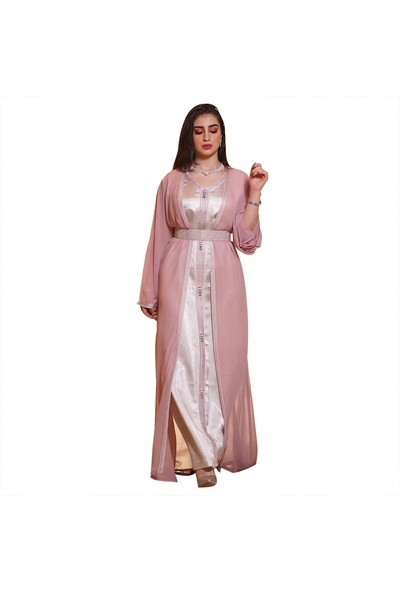 Fridayin Kadın Büyüleyici Ziyafet Stili V Yaka Ekleme Deseni Temel Spor Elbisesi (Yurt Dışından)