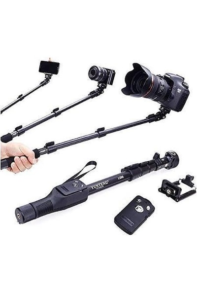 Tuğra Ticaret Selfie Çubuğu Monopod Tripod Kumanda Yunteng YT-1288 Gümüş Tuğra Ticaret Selfie Çubuğu Monopod Tripod Kumanda Yunteng YT-1288 Gümüş