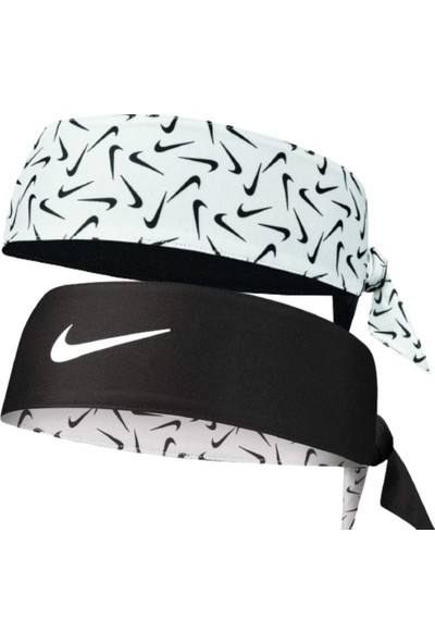 Nike Dri Fit Head Tie Bandana Çift Taraflı Tenisçi Kafa Bandı Siyah Beyaz N.000.0245.176.OS Nike Dri Fit Head Tie Bandana Çift Taraflı Tenisçi Kafa Bandı Siyah Beyaz N.000.0245.176.OS