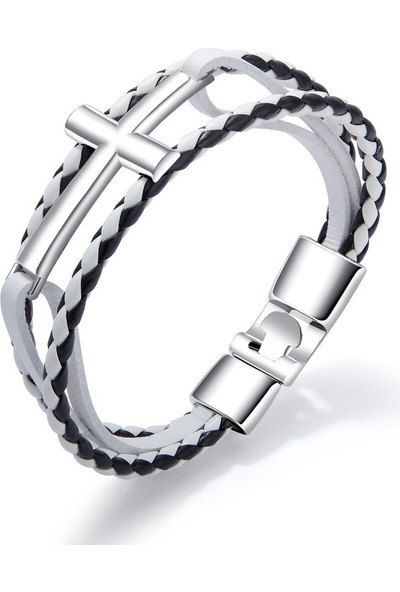 Fashion Smart TMJ11129-1229-B Erkek Deri Bileklik (Yurt Dışından) Fashion Smart TMJ11129-1229-B Erkek Deri Bileklik (Yurt Dışından)