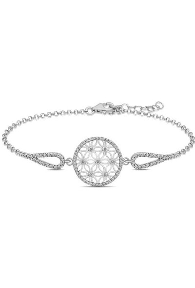 Nikadu ​gümüş Yaşam Çiçeği Bileklik