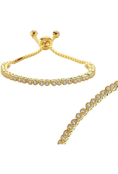 Nikadu Gümüş Altın Kaplama Su Yolu Asansörlü Bileklik