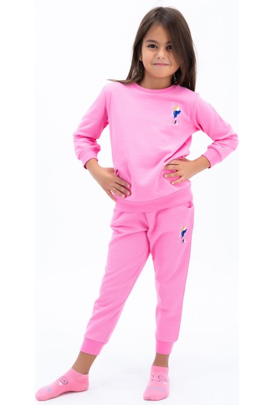 U.S. Polo Assn. U.s. Polo Assn Kız Çocuk Basic Pembe Eşofman Takımı