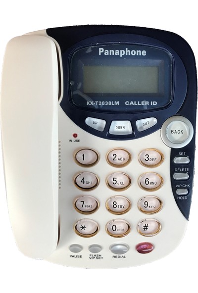 Panaphone KX-T2838LM Çift Renk Kablolu Masaüstü Ev Telefonu - Beyaz