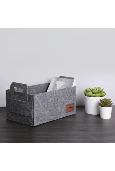 Homing Çok Amaçlı Keçe Organizer Sepet 30 cm x 20 cm 15 cm